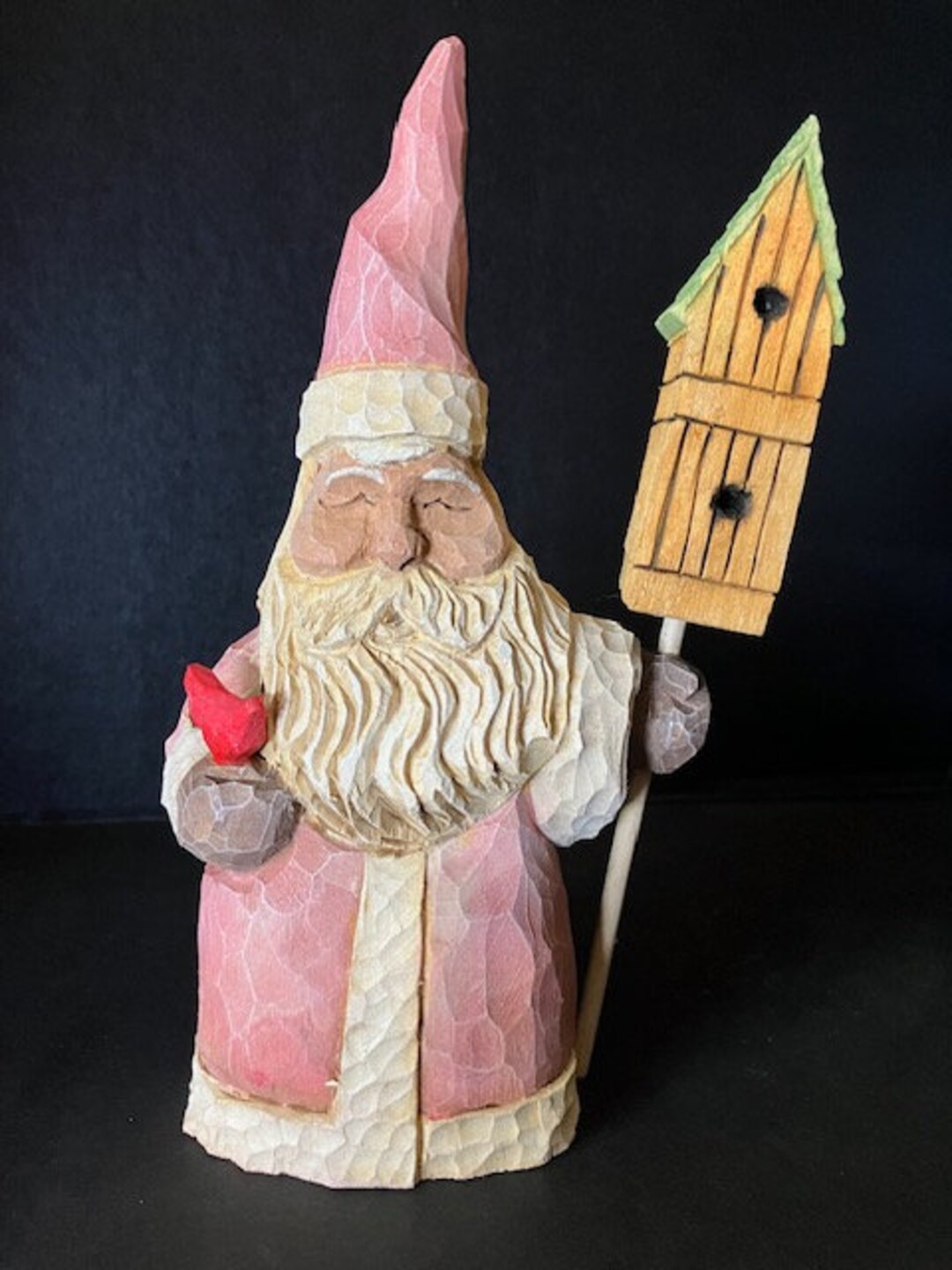 Santa With a Bird House - Etsy