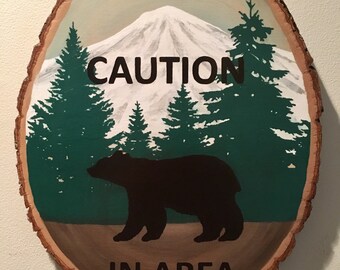 Beware of bear sign | Etsy