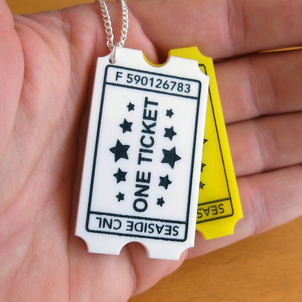 Arcade Ticket Necklace - Etsy