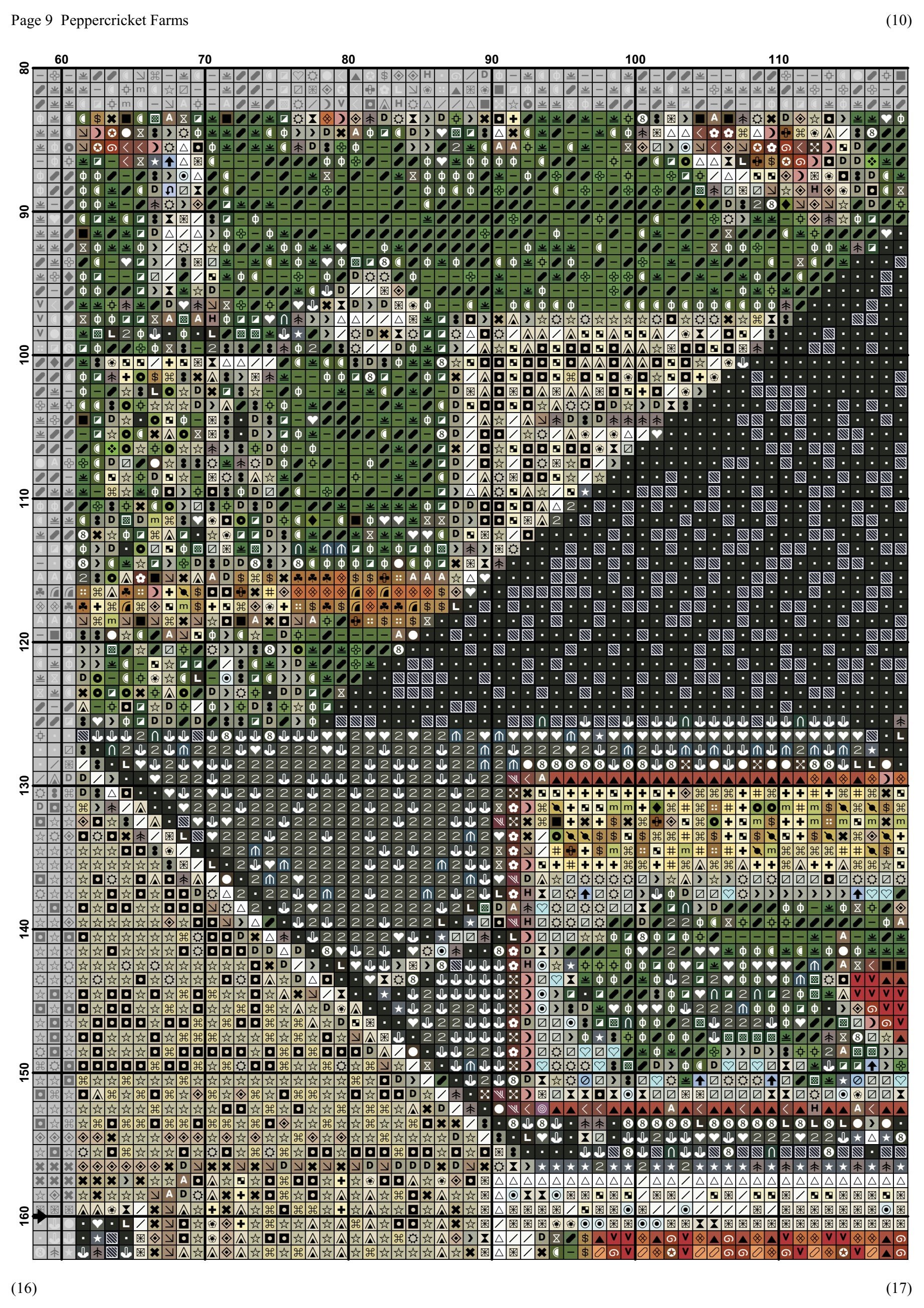 Farm Cross Stitch Pattern Cottage Cross Stitch PDF Chart | Etsy