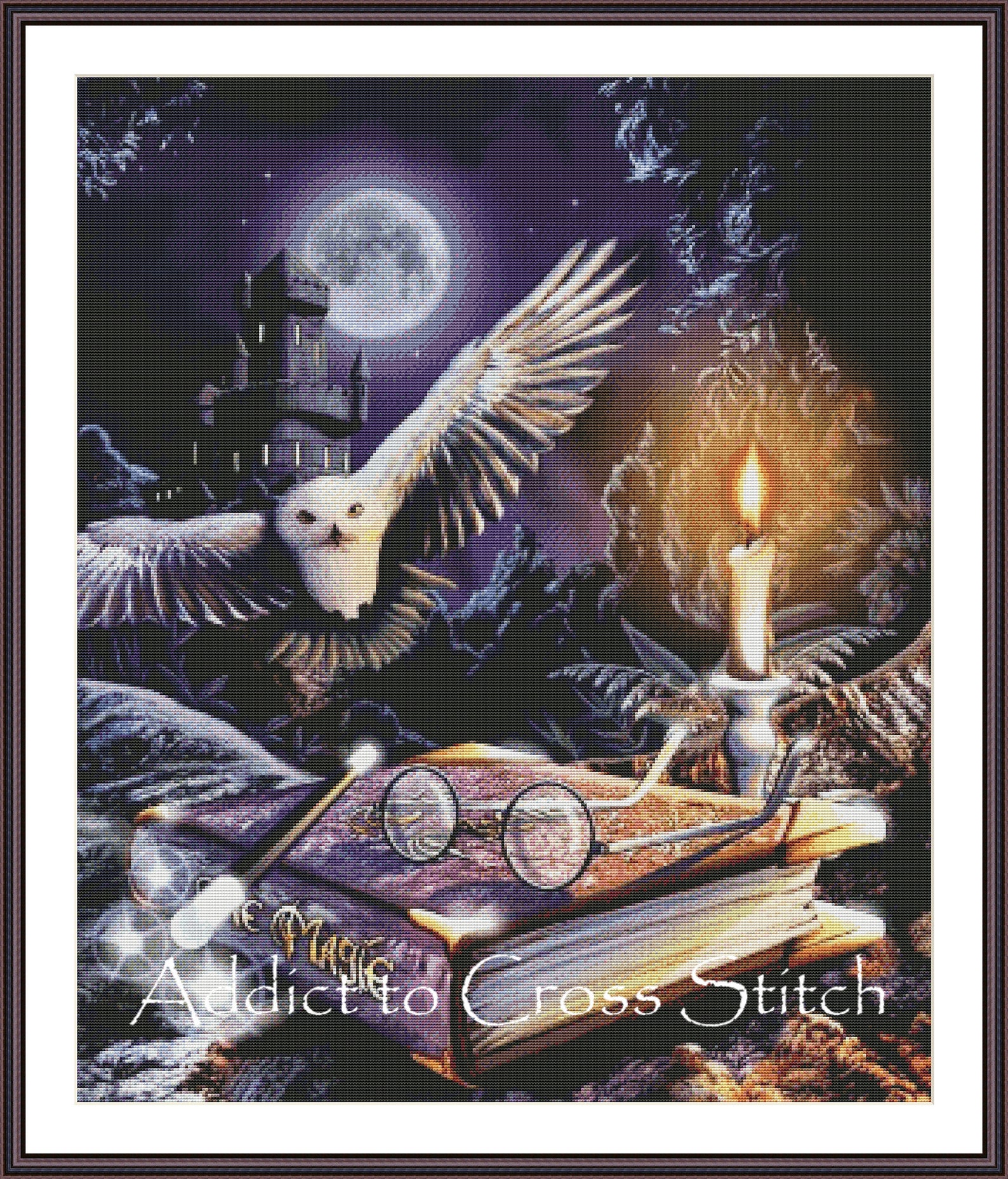 Magic Cross Stitch Pattern Owl Cross Stitch Large Counted | Etsy