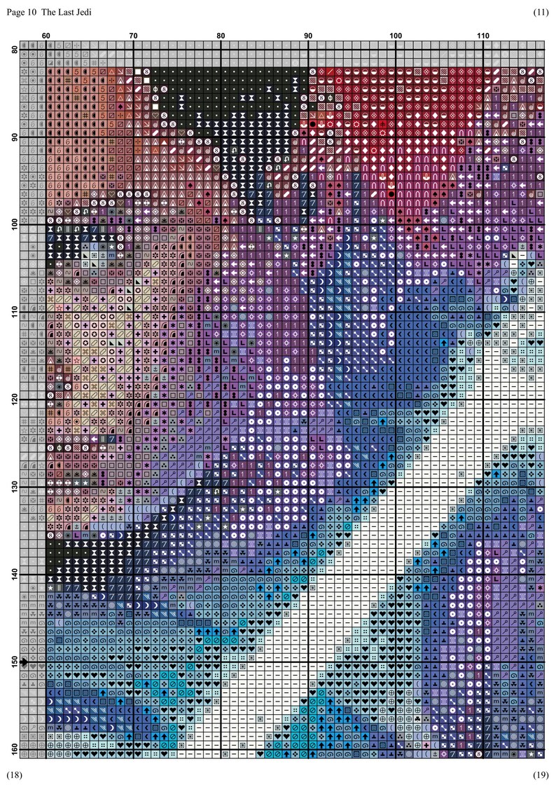 Star Wars Cross Stitch Pattern the Last Jedi Cross Stitch PDF - Etsy