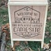 Personalized LED Family Campsite Sign Lighted Wooden Camping Custom ...