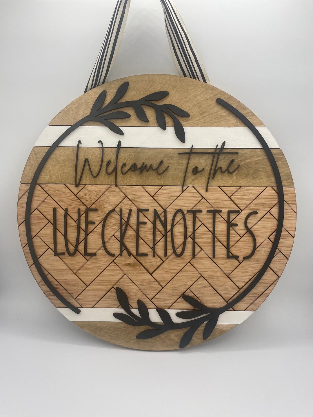 Family Welcome Front Door Sign Personalized Family Sign Home Decor ...