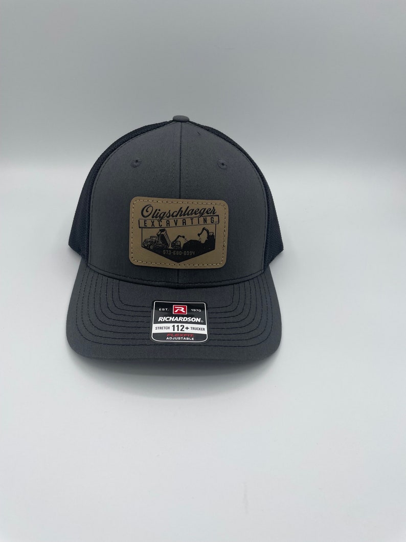 Leather Patch Trucker Hat Custom Snapback Hat Leather Patch - Etsy