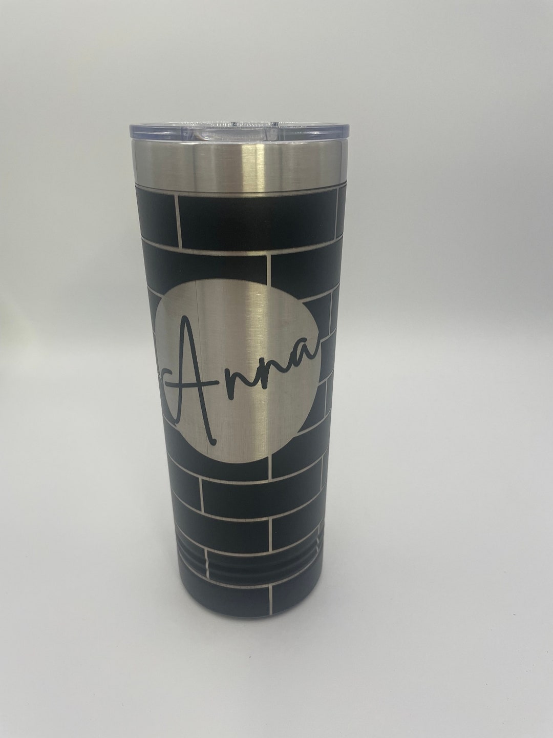 Shiplap Engraved 22oz Personalized Skinny Tumbler Drinking Cup With Lid ...