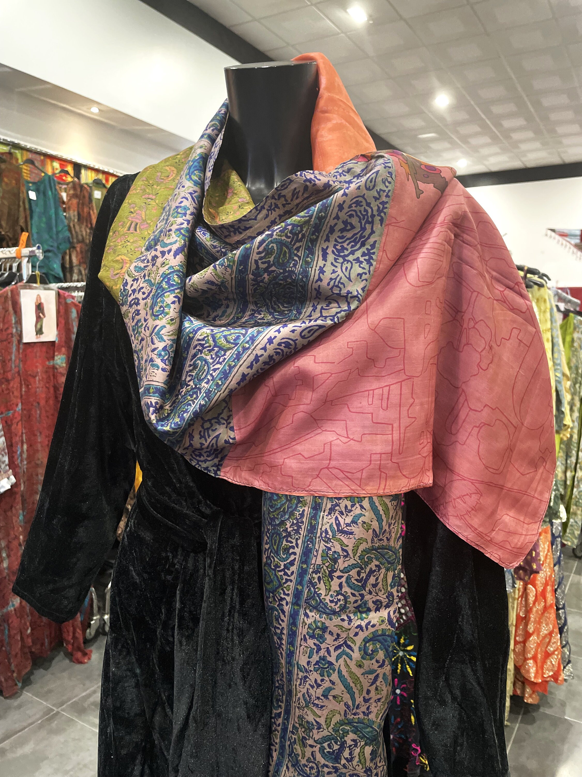 Patchwork Silk Scarf - Etsy