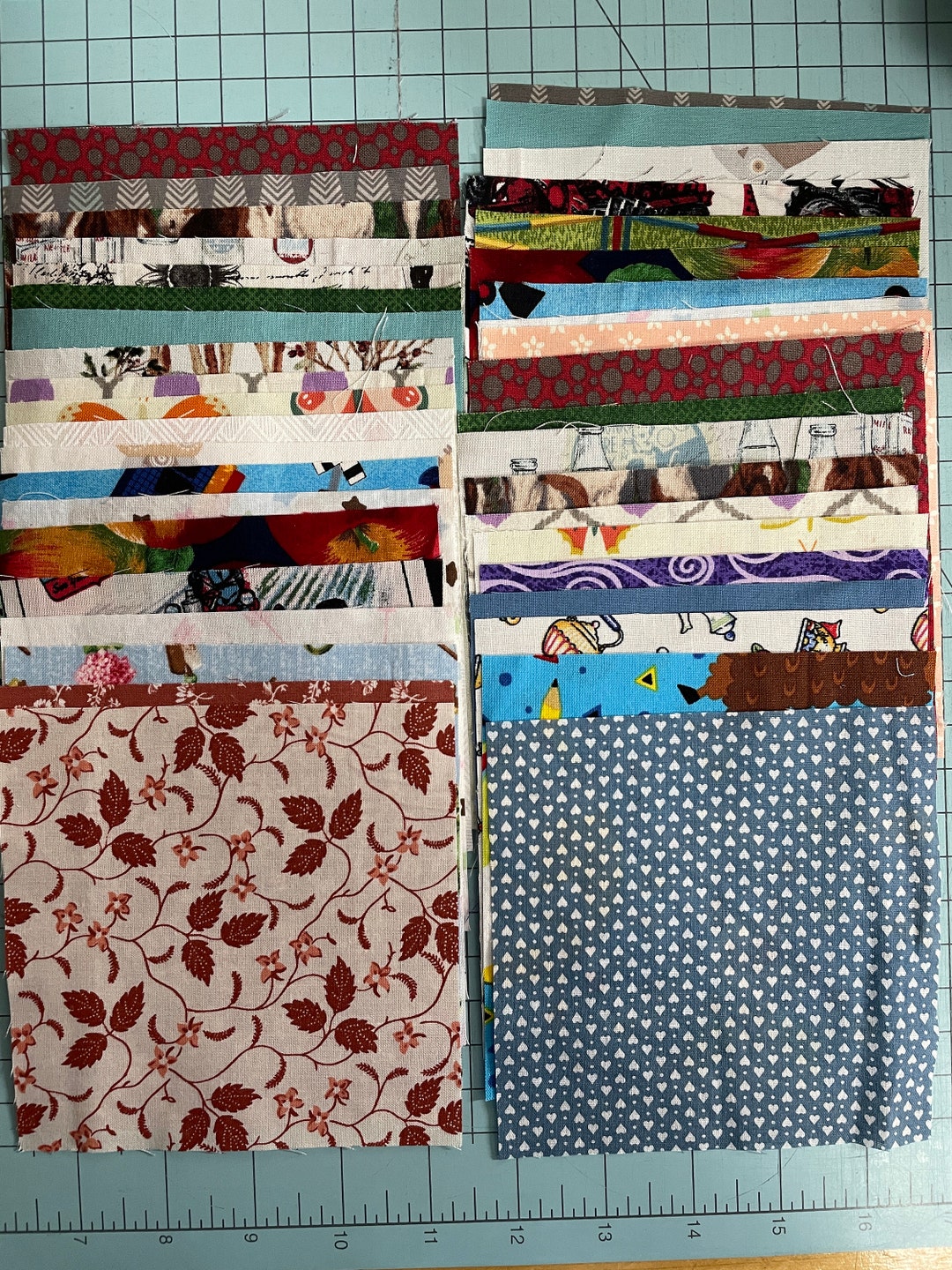 Scrappy 5 Inch Quilting Square Charm Pack- 40 Pieces - Etsy