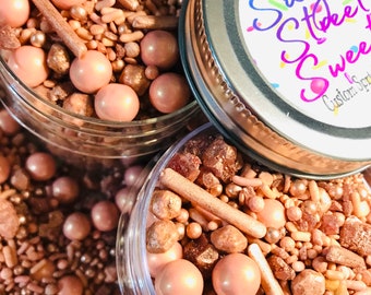 Rose Gold Sprinkles Rose Gold Sprinkle Mix Edible - Etsy