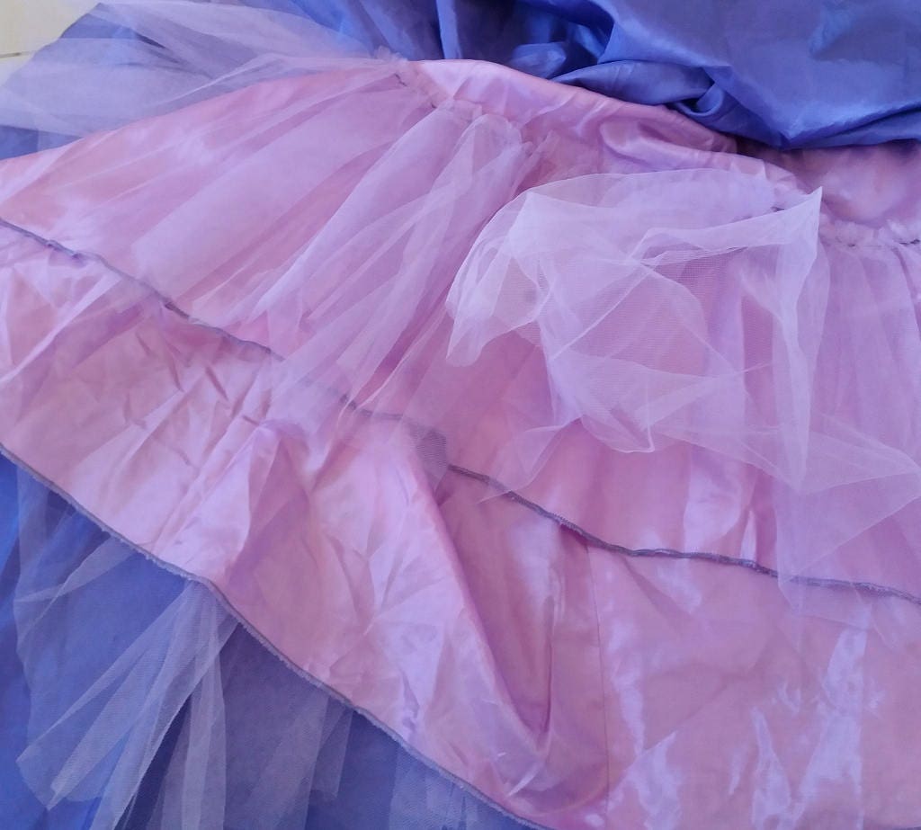80's Prom Taffeta Purple, Huge Poof Sleeves, Pageant Party Princess ...
