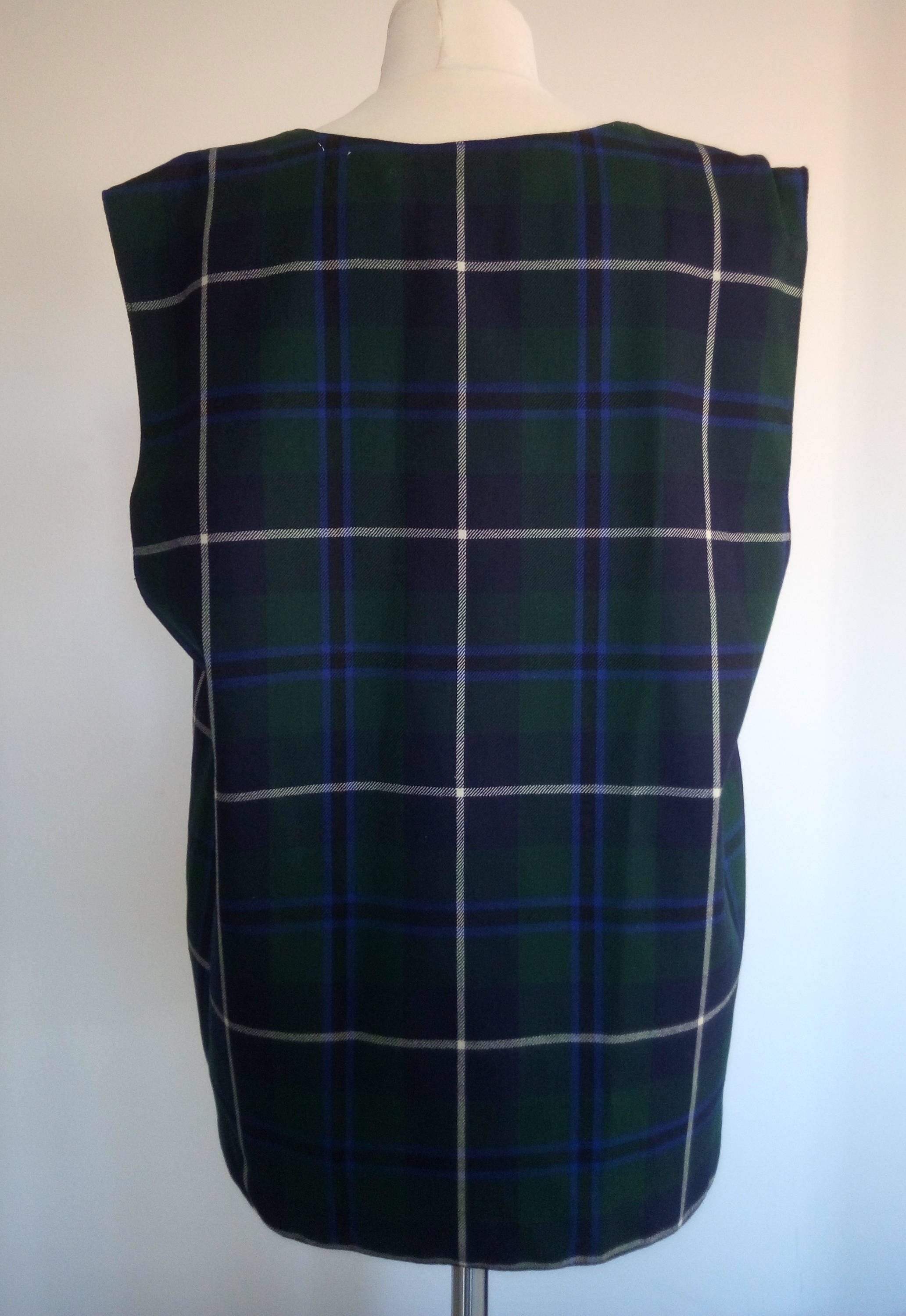 Vintage Checkered Vest Blue and Green Checkered Vest Plaid - Etsy Sweden