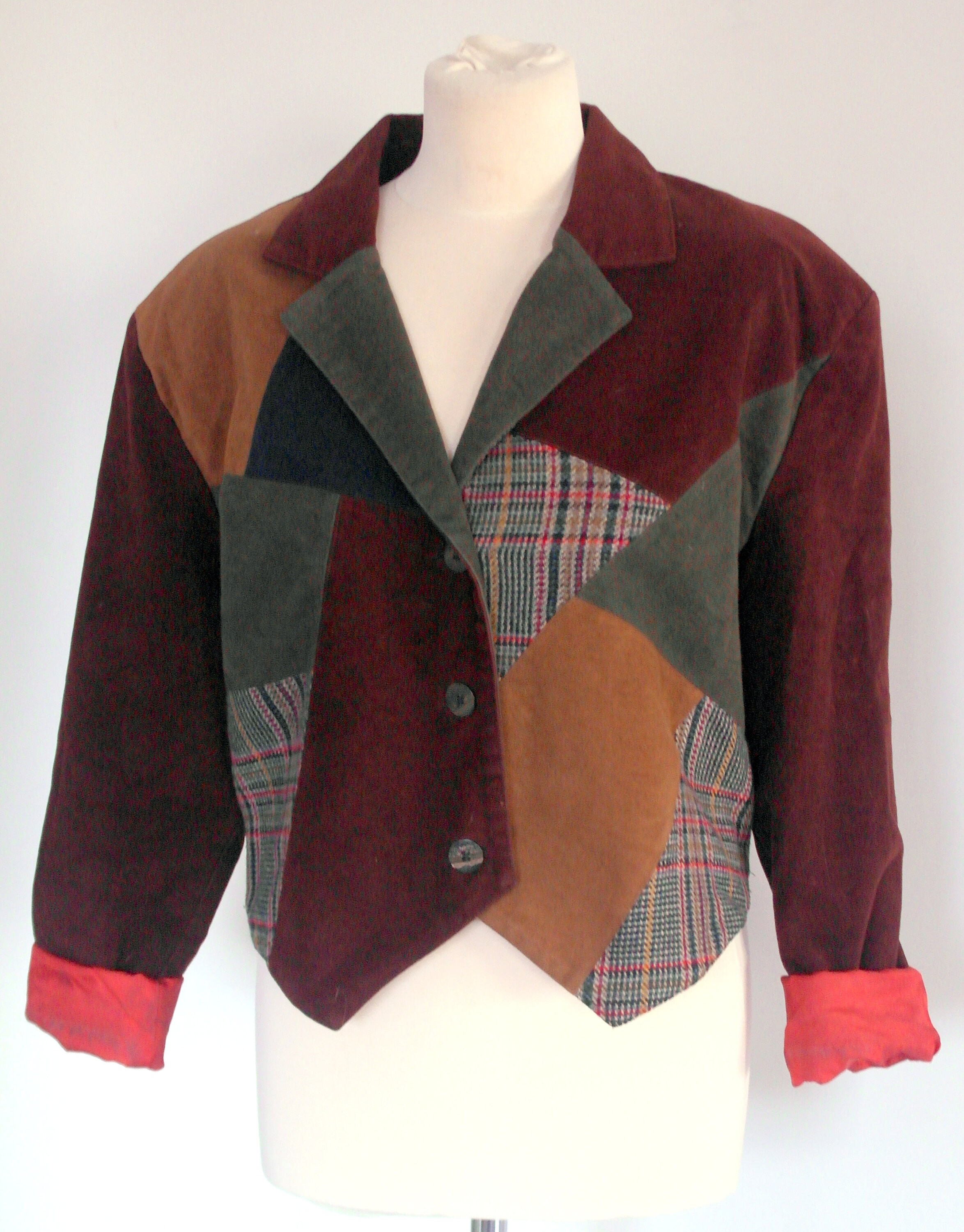 80s Vintage Multi Color Suede and Wool Patchwork Jacket - Etsy Australia