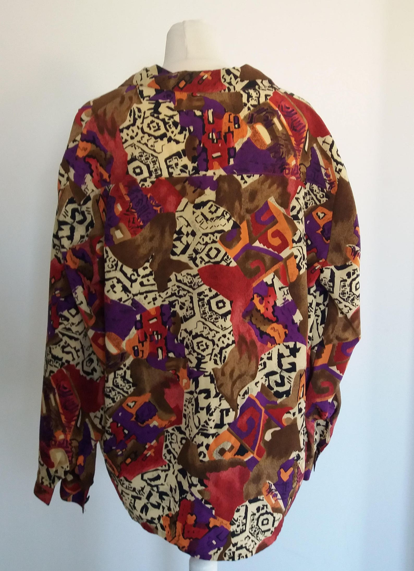 Multi Color Button Down Shirt Long Sleeves Blouse Ethnic - Etsy UK