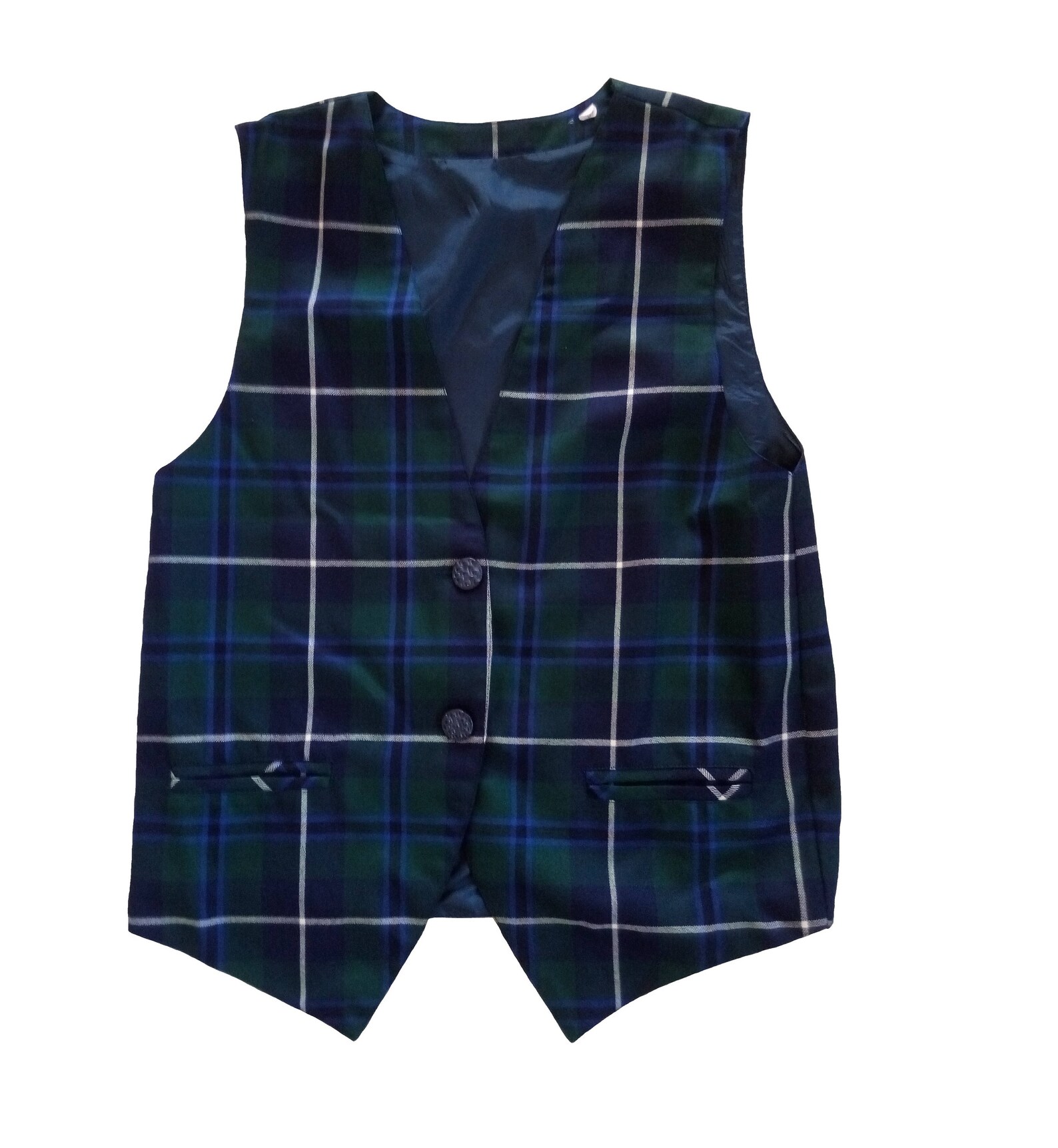 Vintage Checkered Vest Blue and Green Checkered Vest Plaid - Etsy Sweden