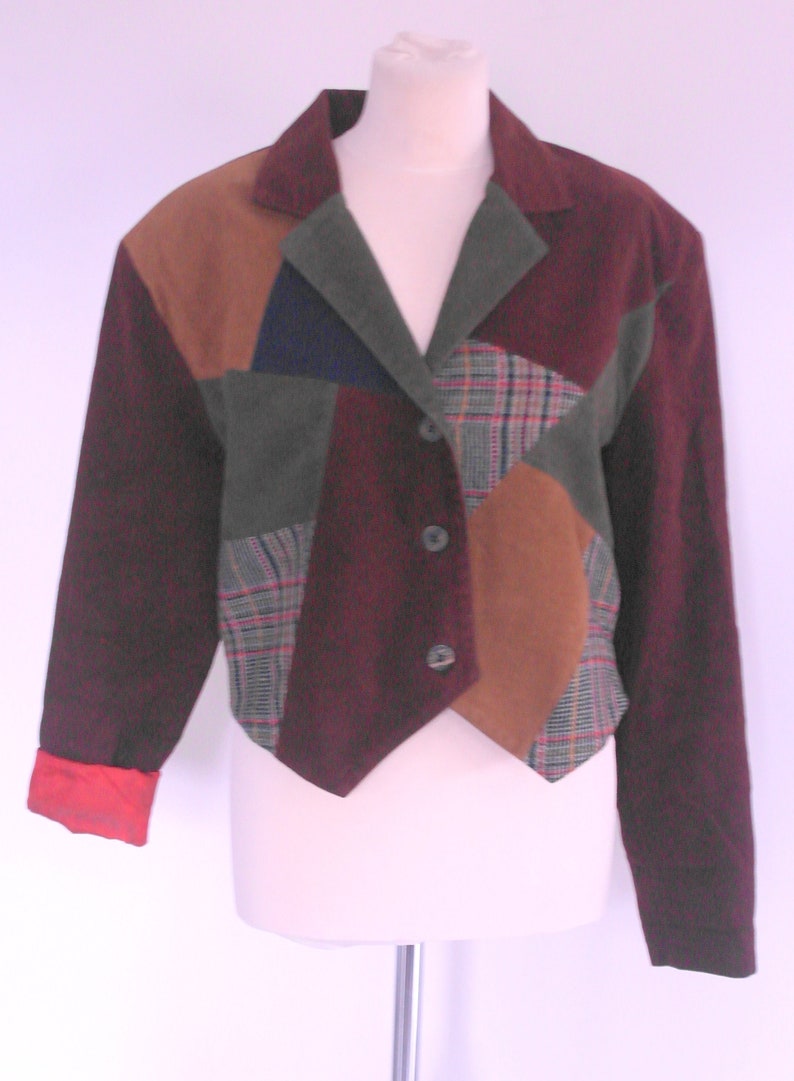 80s Vintage Multi Color Suede and Wool Patchwork Jacket - Etsy Australia