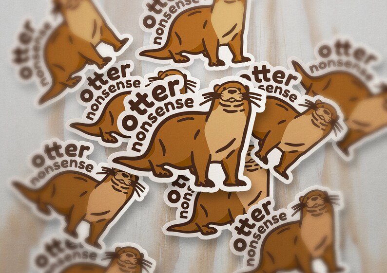Otter Nonsense Sticker Funny Sea Otters Lover Utter - Etsy