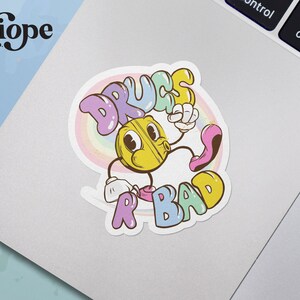 Drugs Are Bad Sticker, Funny Decal, Waterproof Vinyl Sticker for ...
