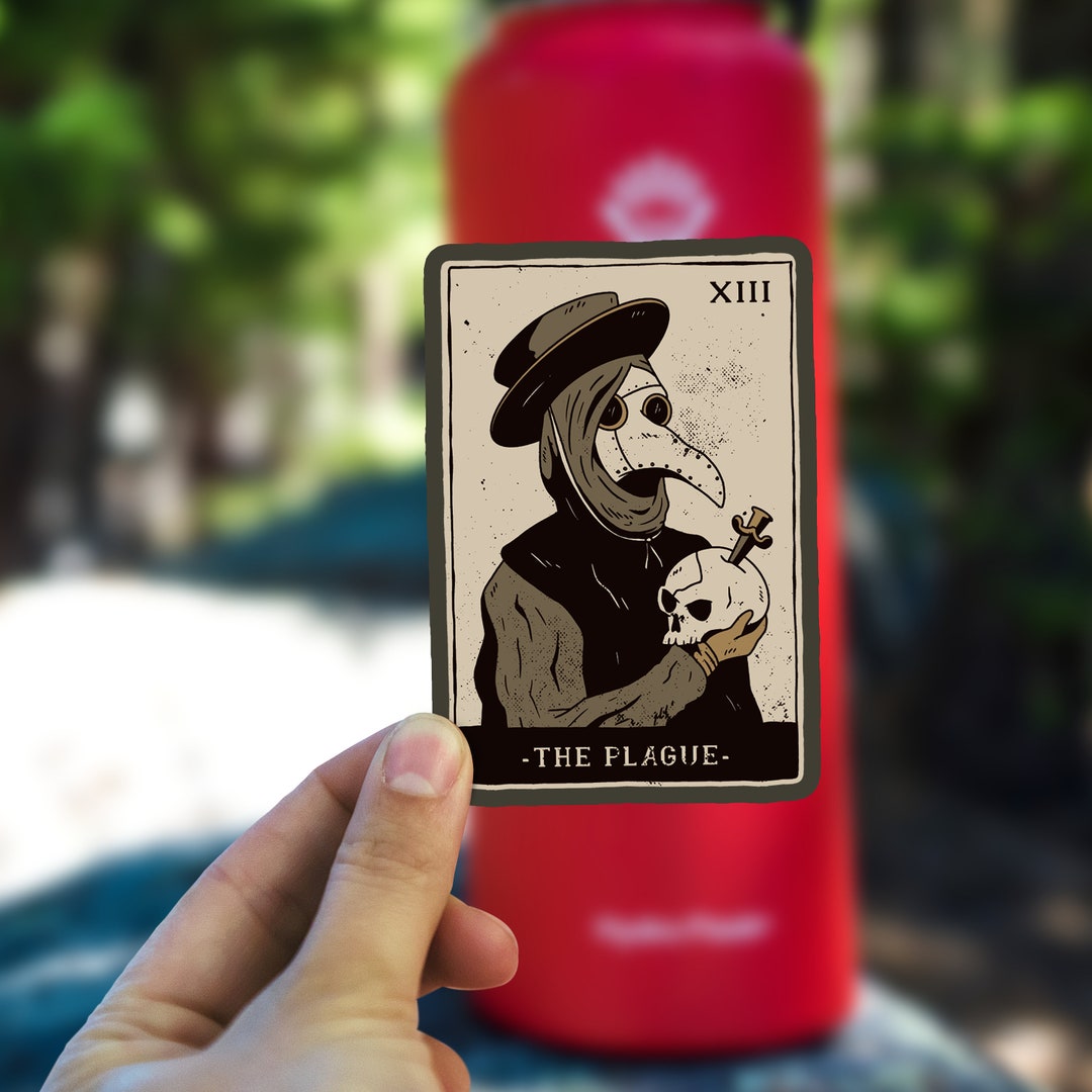 Plague Tarot Card Stickerl Plague Doctor Decal, Waterproof Vinyl ...