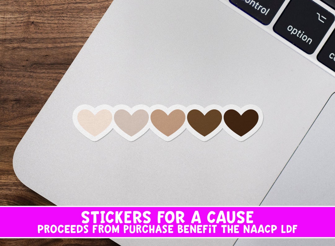 Skin Tones Equality Hearts Supporting NAACP LDF, Racial Equality, BLM ...