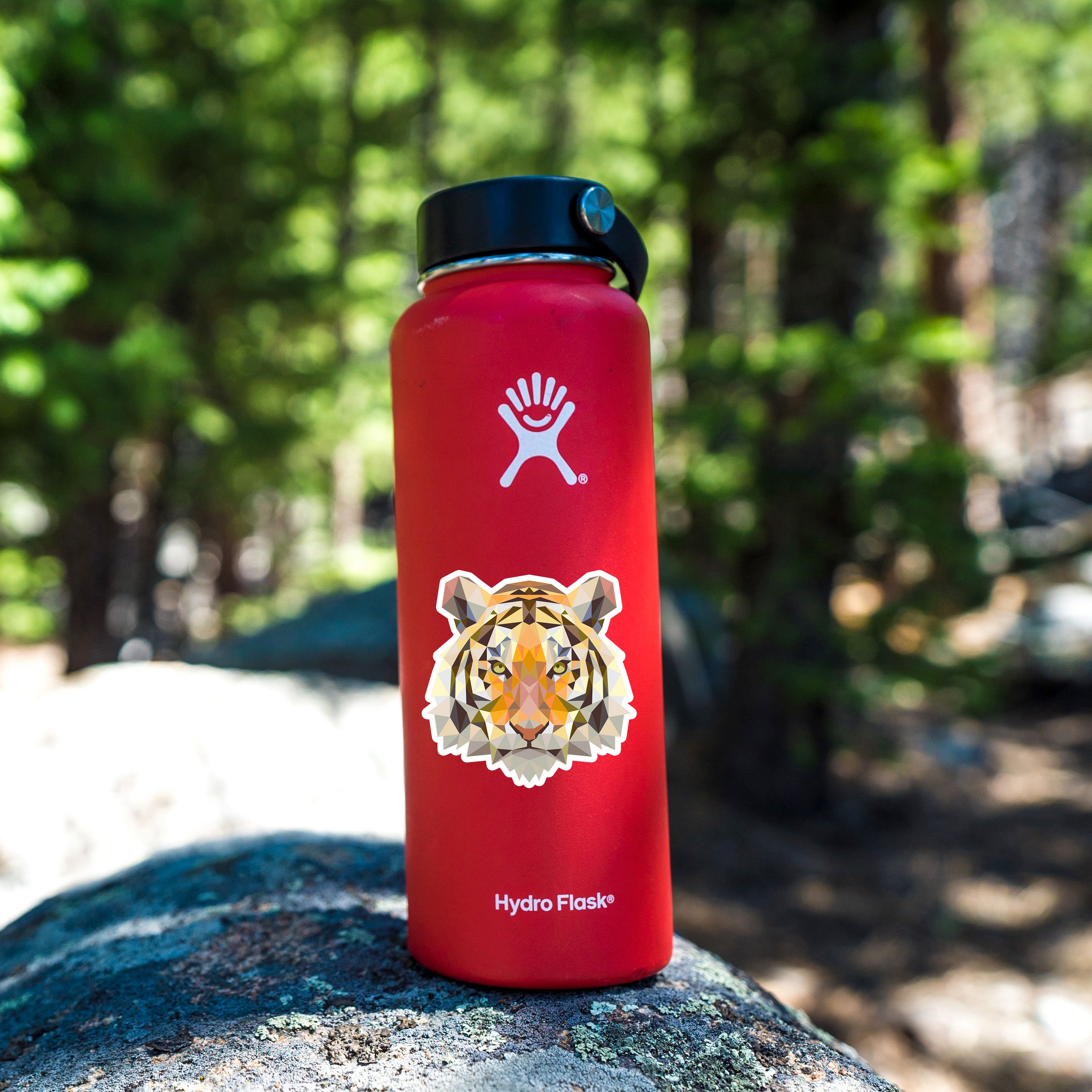 Geometric Tiger Sticker Kaleidoscope Tiger Face Decal King | Etsy