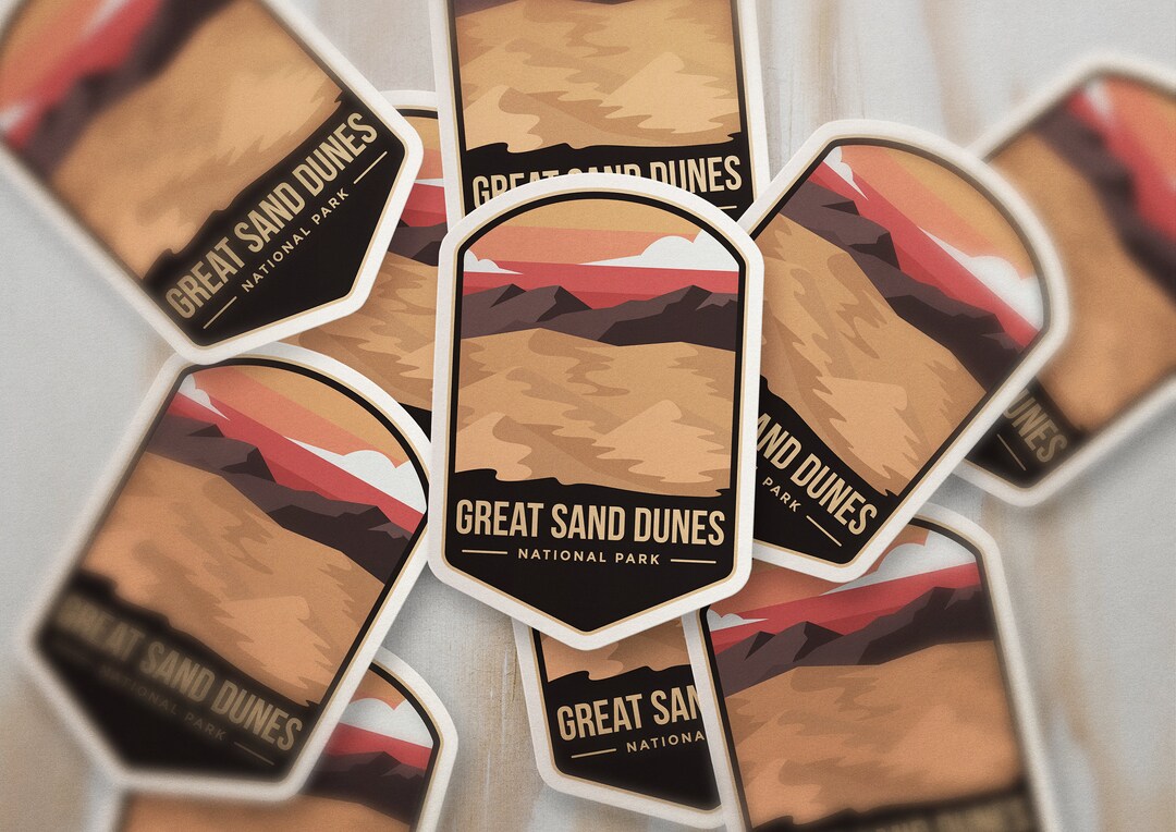 Great Sand Dunes National Park Badge Sticker, US National Parks Decal ...