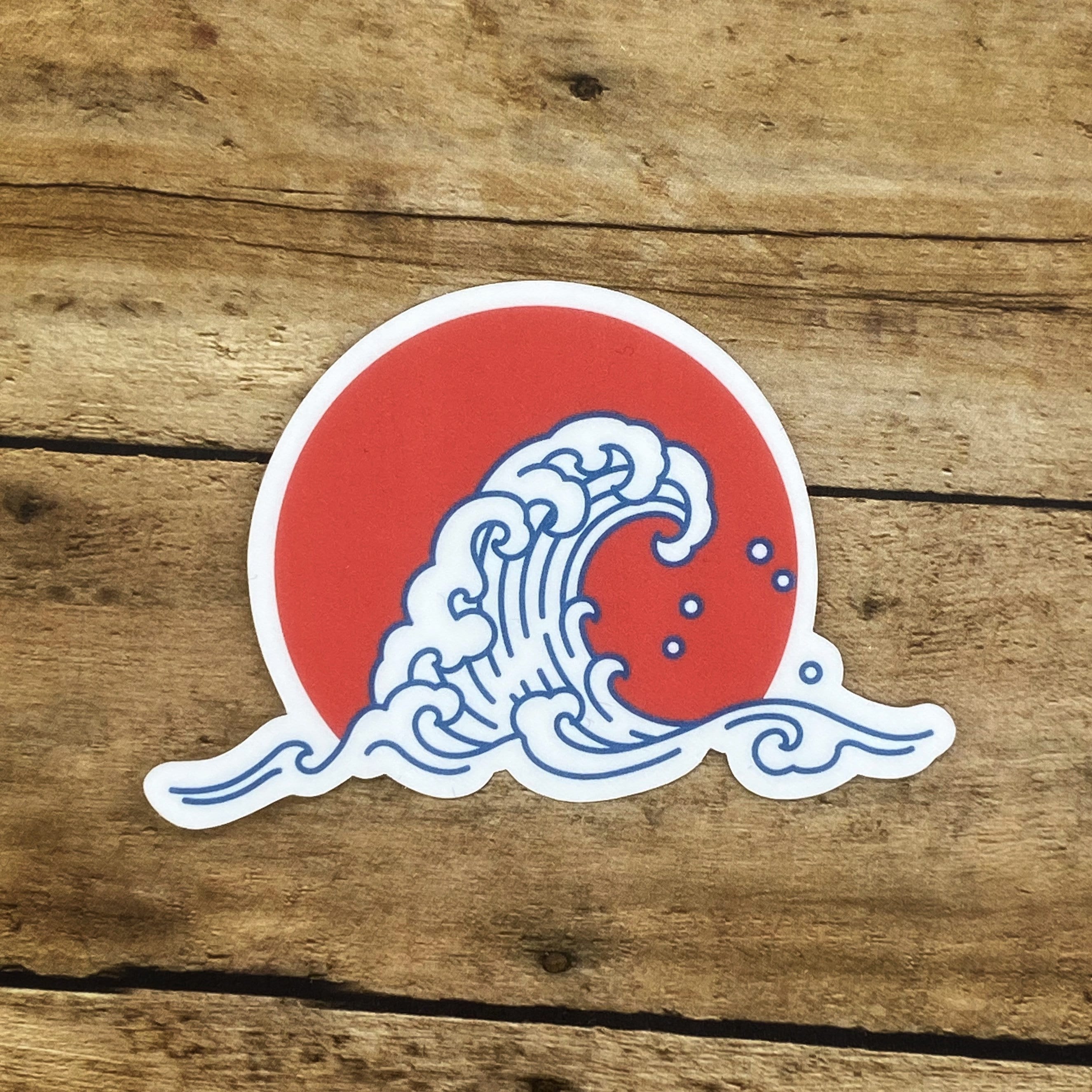 Wave Sticker Big Ocean Wave Sunset Decal Waterproof Vinyl | Etsy