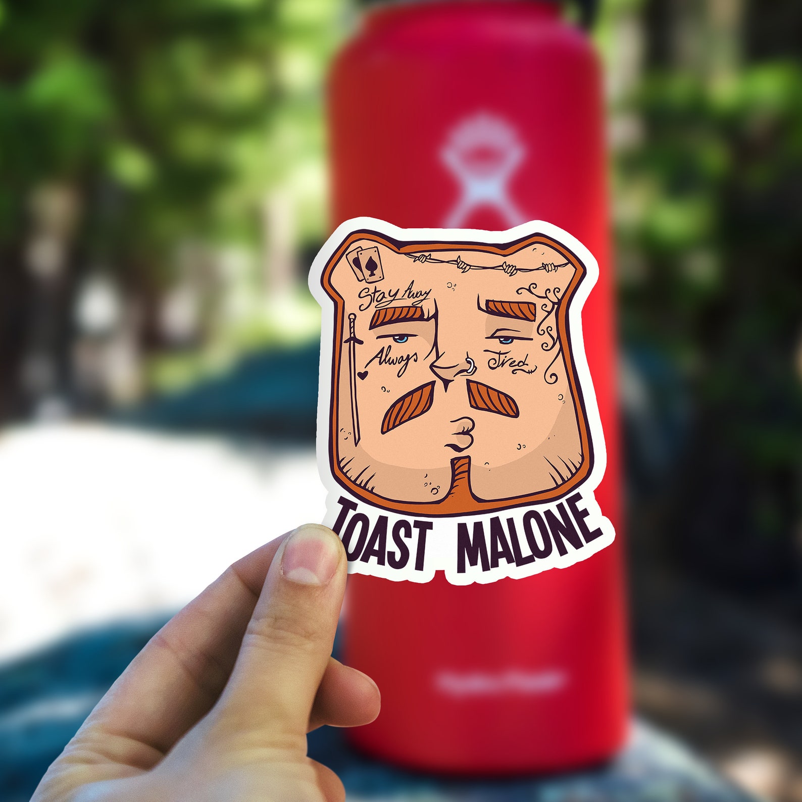 Toast Malone Sticker Funny Posty Waterproof Vinyl Sticker - Etsy