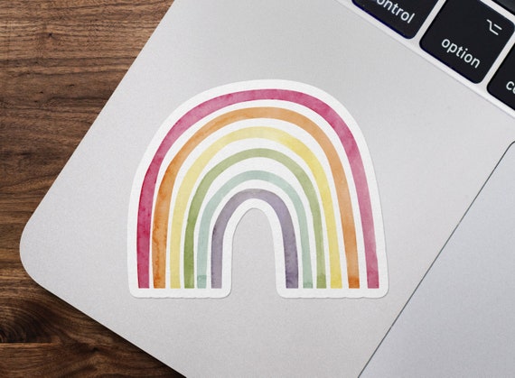Rainbow Sticker Watercolor Sticker Waterproof Vinyl Stickers - Etsy