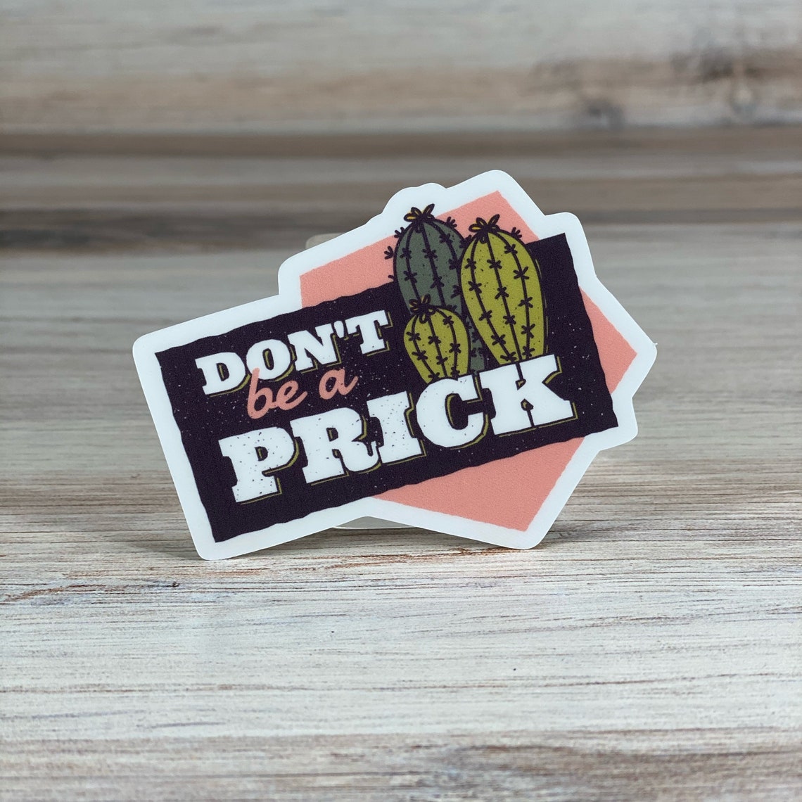 Don't Be a Prick Sticker Funny Cactus Decal Waterproof - Etsy