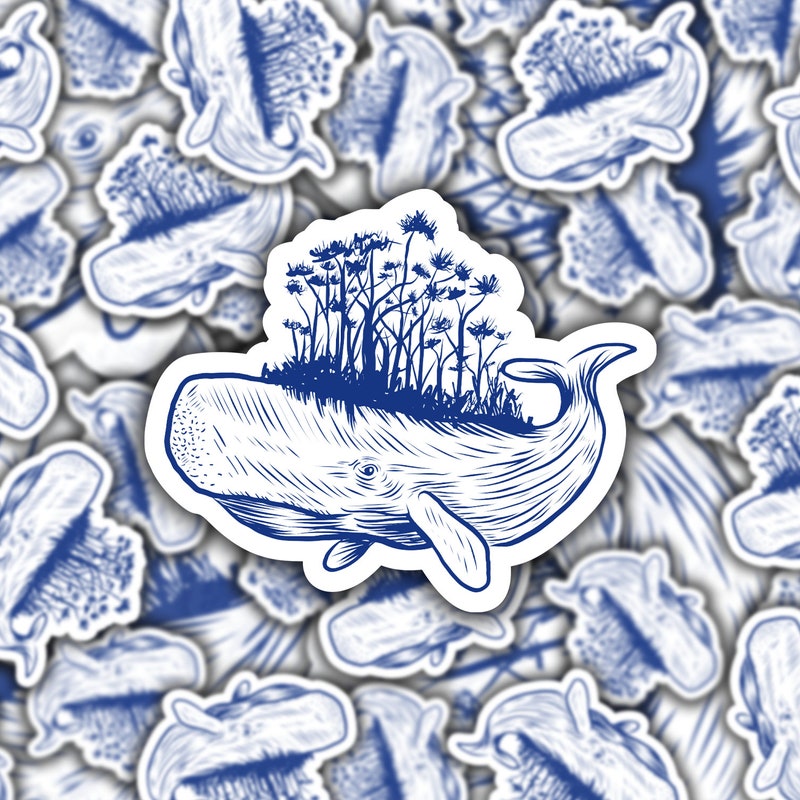 Whale Sticker - Etsy