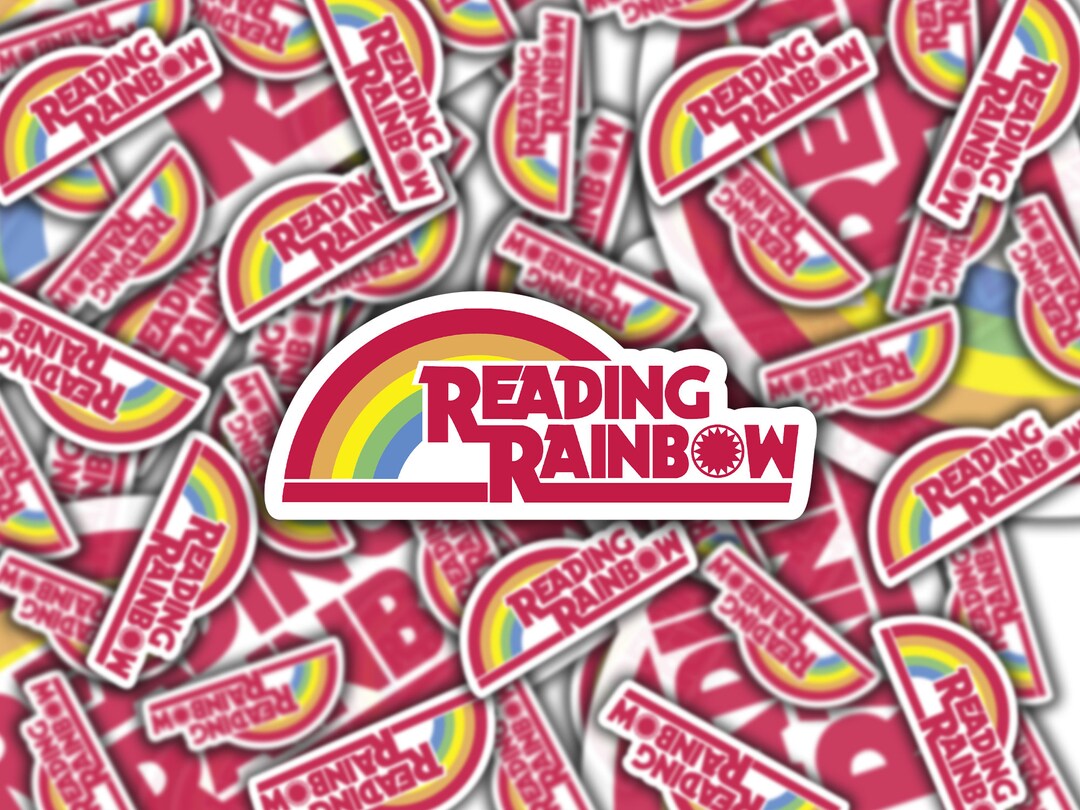Reading Rainbow Sticker, Love Reading Books, Retro Rainbow Books ...