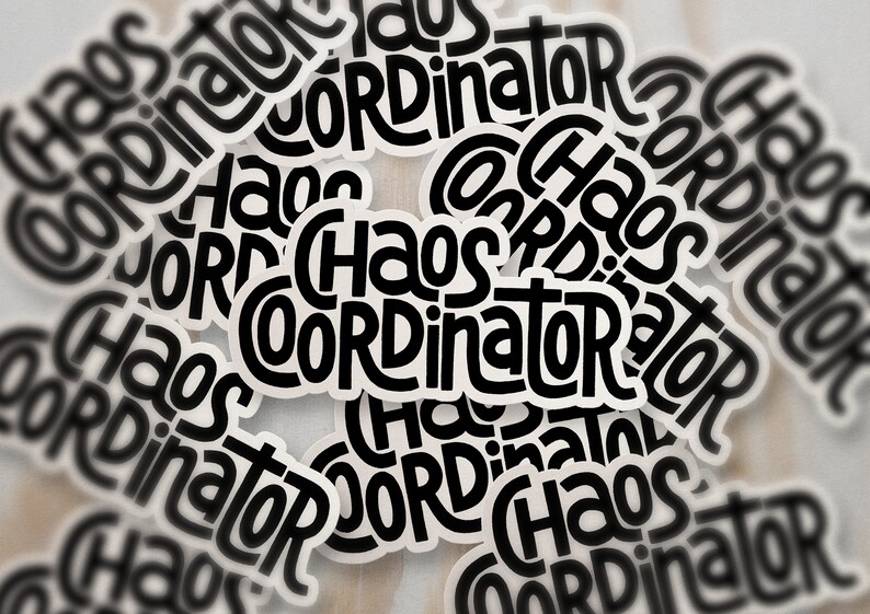 Chaos Coordinator Sticker, Wedding Planner Funny Sticker, Teacher ...