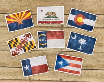 State Flag Stickers - Etsy