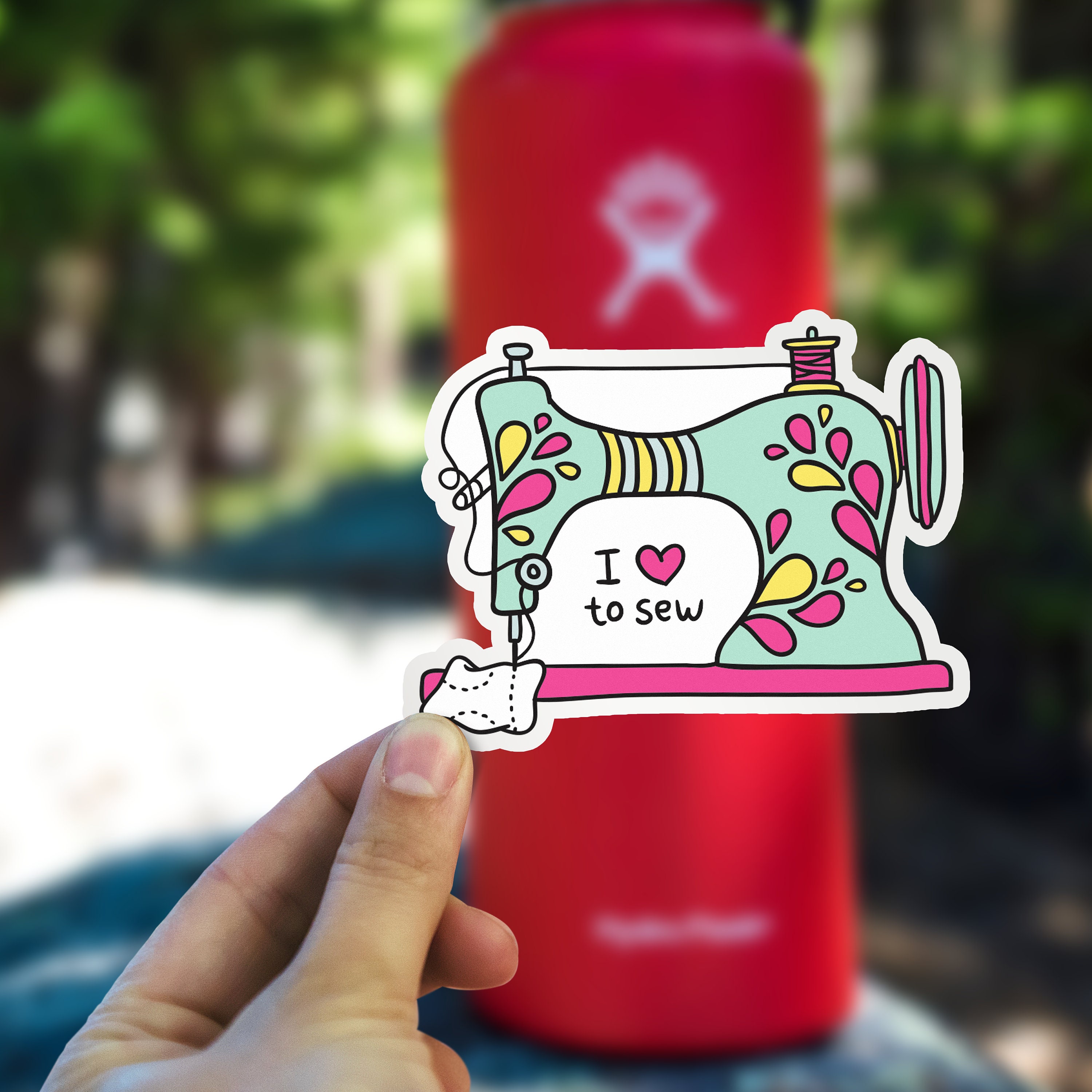 I Love to Sew Sticker Sewing Machine Decal Sewing Lover - Etsy