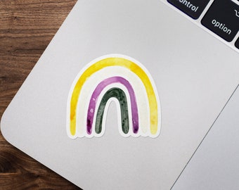 Rainbow Sticker Watercolor Sticker Waterproof Vinyl Stickers - Etsy