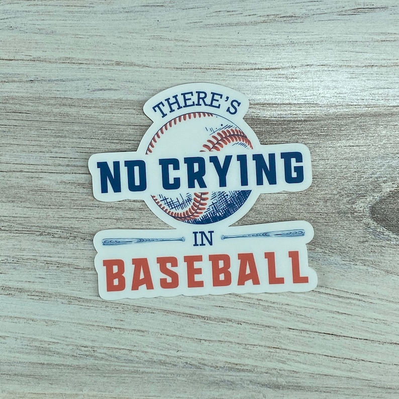 There's No Crying in Baseball Sticker League of Their Own - Etsy