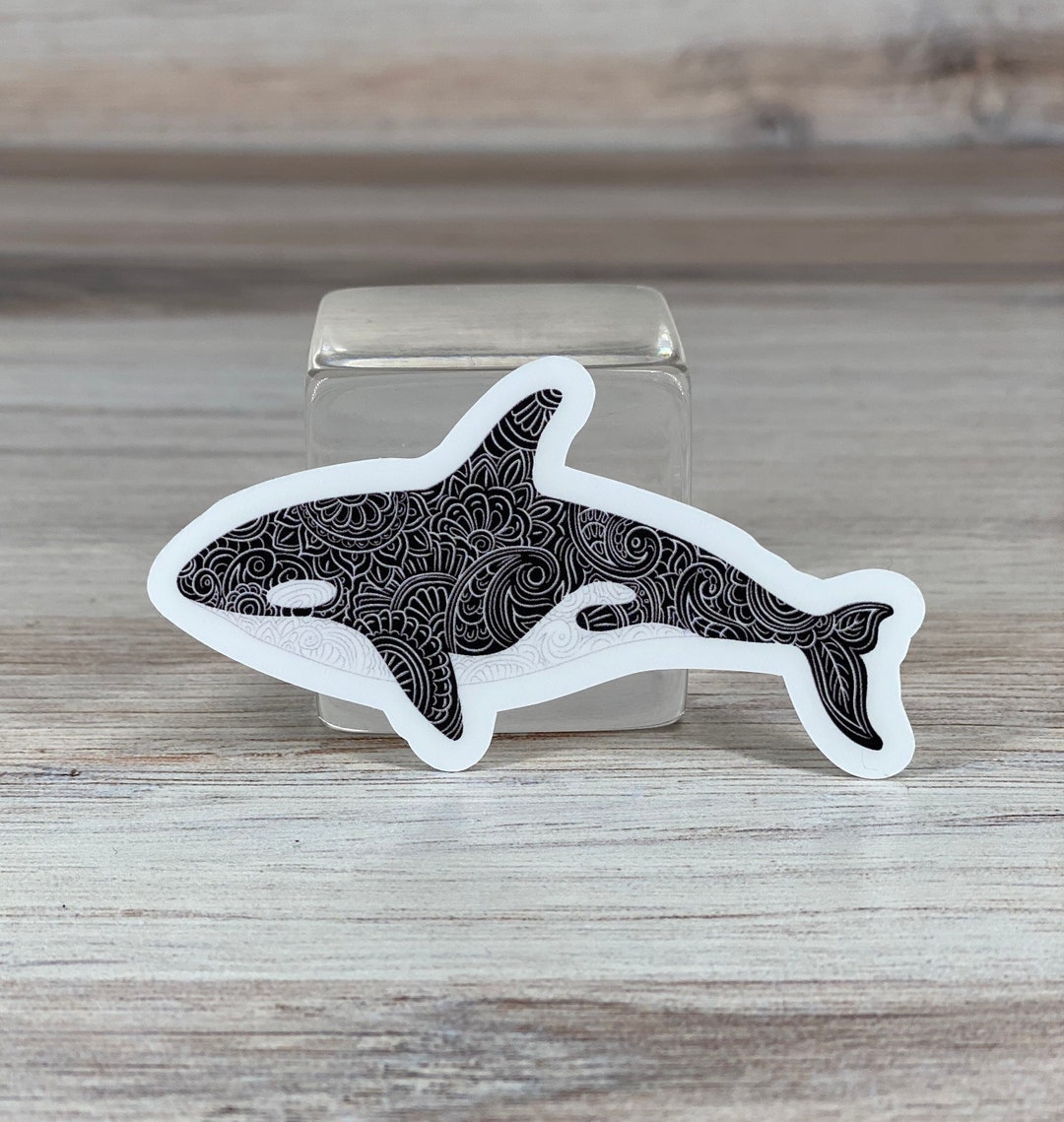 Zentangle Orca Sticker Killer Whale Decal Waterproof Vinyl - Etsy