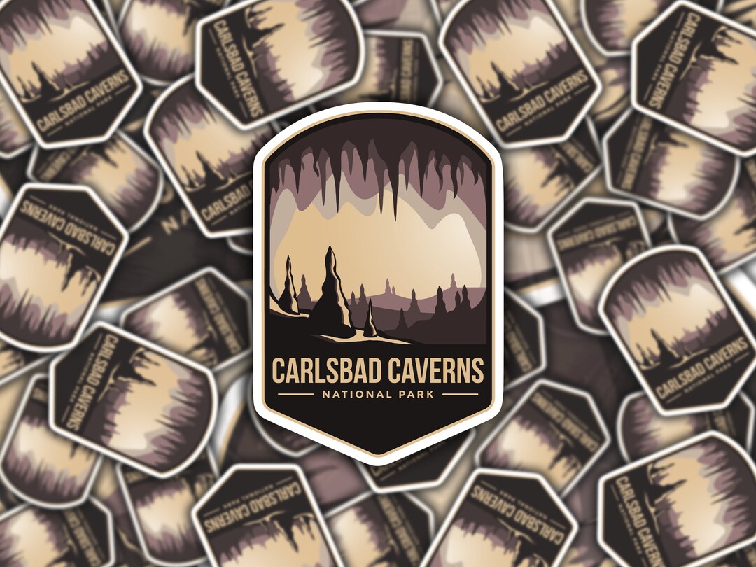 Carlsbad Caverns National Park Badge Sticker, US National Parks Decal ...