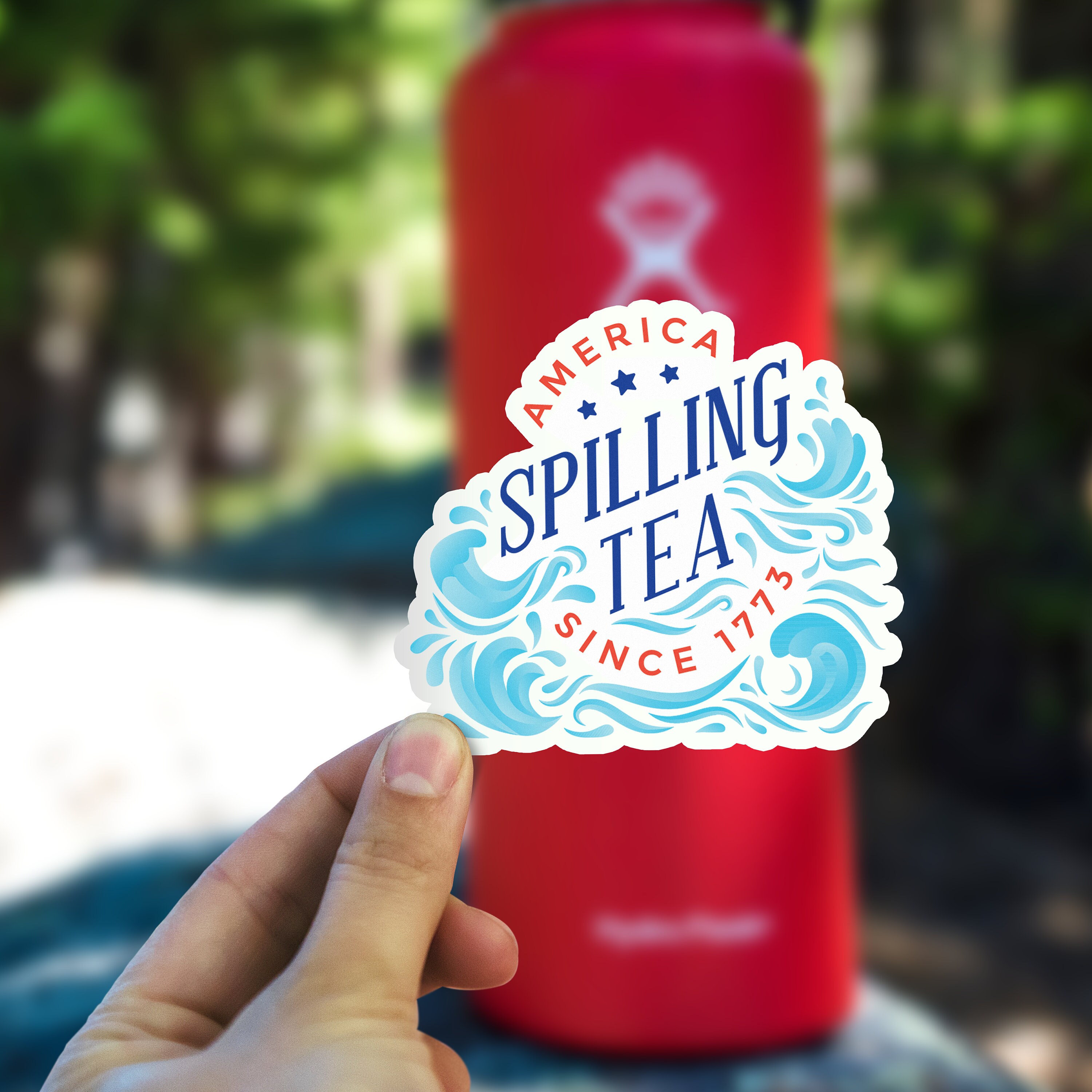 America Spilling Tea Since 1773 Sticker Funny Historical - Etsy