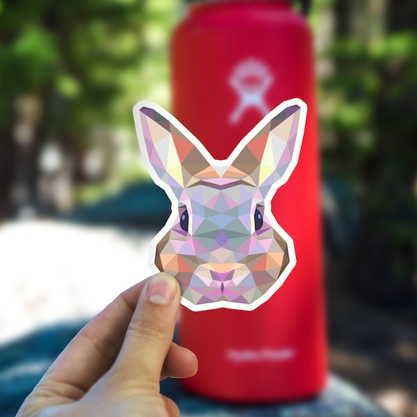Geometric Rabbit - Etsy