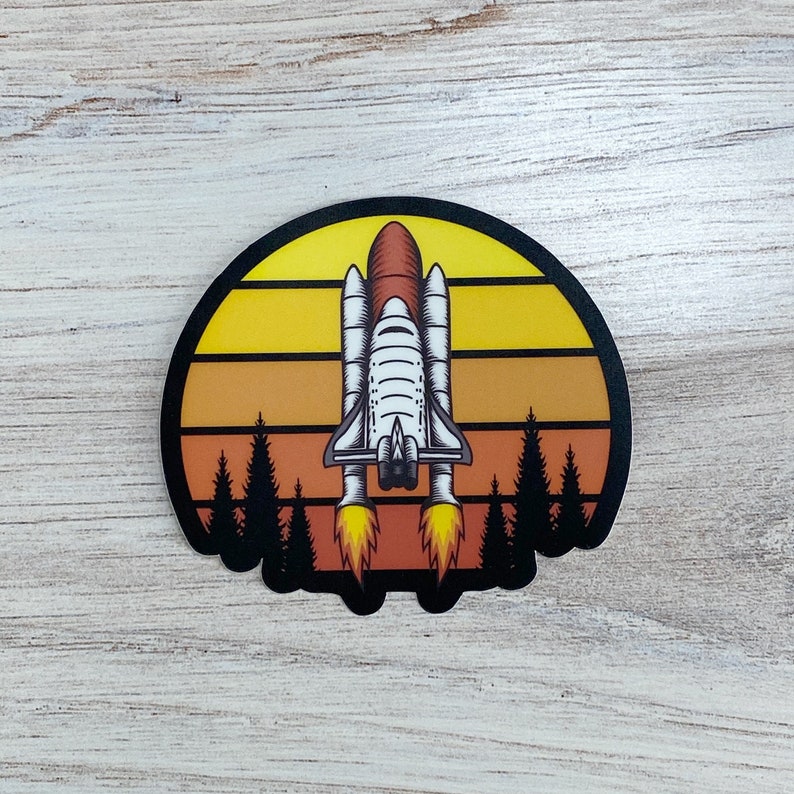 Space Shuttle Sticker Outer Space Decal Waterproof Vinyl - Etsy