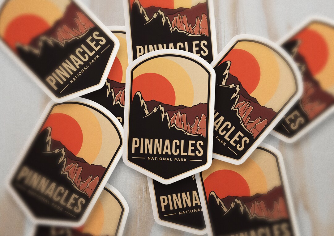 Pinnacles National Park Badge Sticker, US National Parks Decal ...