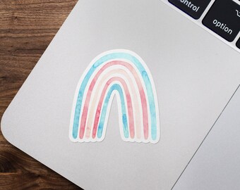 Rainbow Sticker Watercolor Sticker Waterproof Vinyl Stickers - Etsy