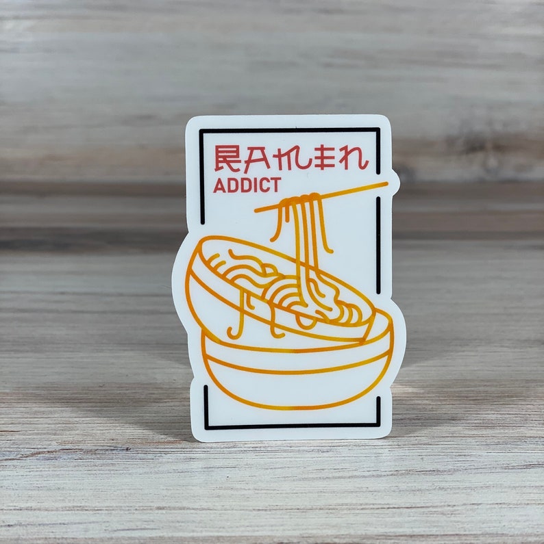 Ramen Addict Sticker Ramen Lover Decal Waterproof Vinyl - Etsy