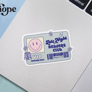 Late Night Readers Club Card, Book Reader Gift, Ebooks, Library Card ...