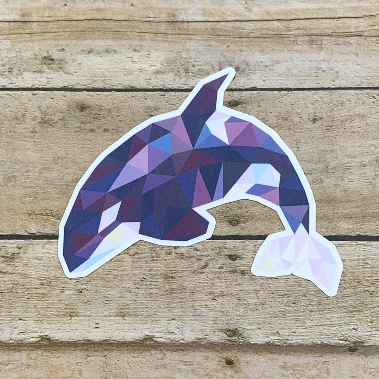 Geometric Orca Sticker Kaleidoscope Killer Whale Decal - Etsy