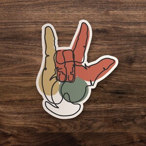 ILY ASL Sign I Love You Sticker, Love Decal, American Sign Language ...