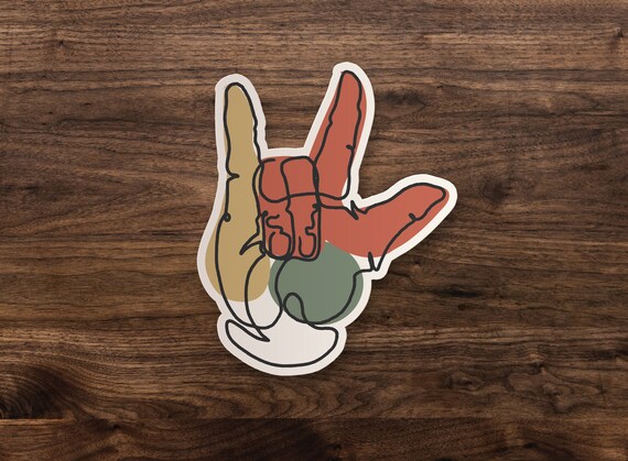 ILY ASL Sign I Love You Sticker Love Decal American Sign | Etsy