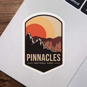 Pinnacles National Park Badge Sticker, US National Parks Decal ...