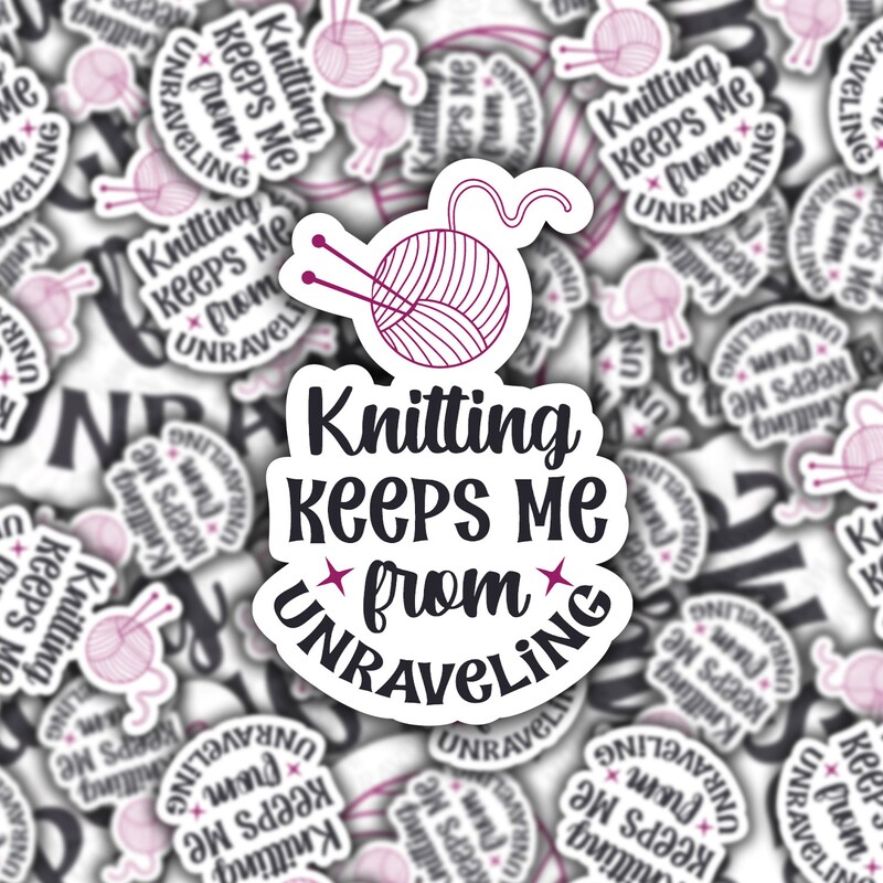 Knitting Vinyl Decal - Etsy